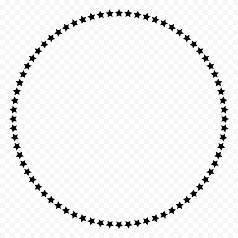 HD White Stars Circle Frame PNG | Citypng
